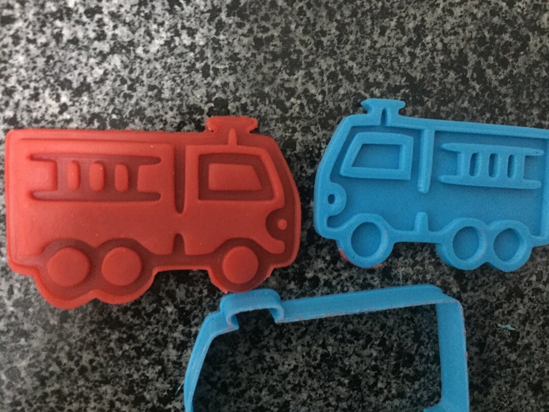 Fire Truck Cookie Cutter Embosser, Transpot Series - Etsy