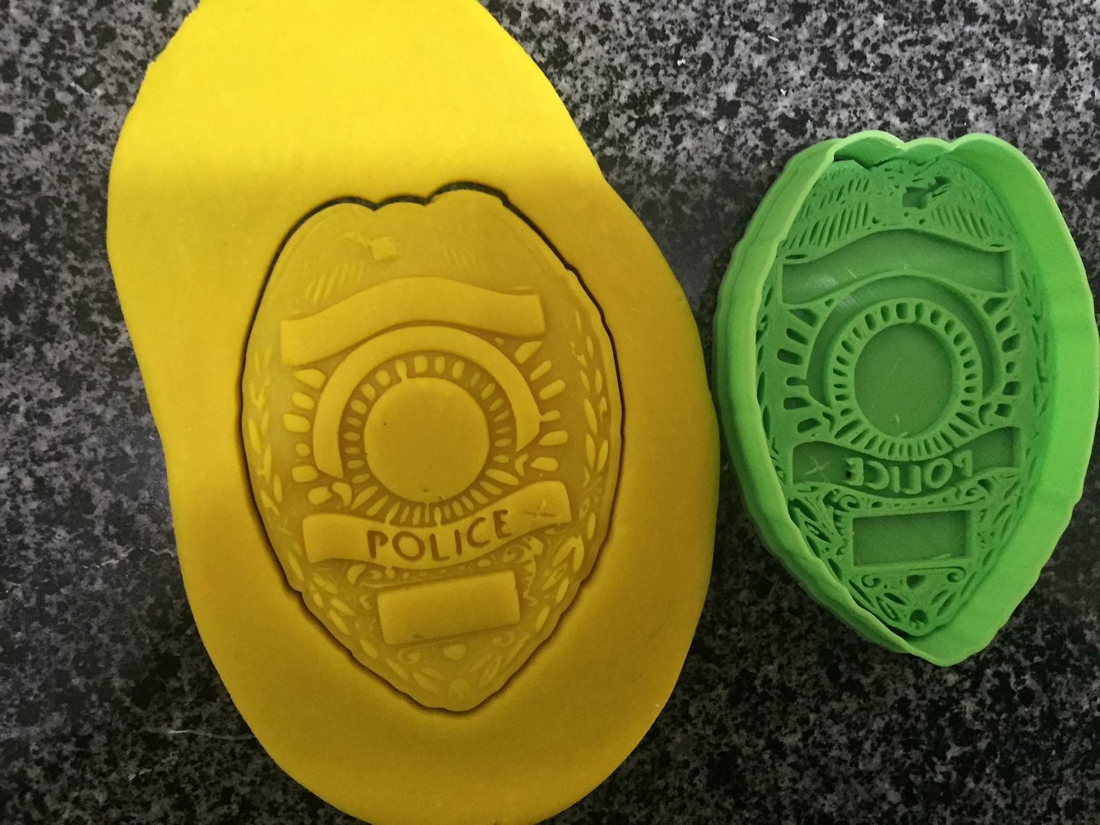 Police badge 02 cookie cutter embosser | Etsy