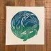 Green Sea Turtle Block Print - Etsy