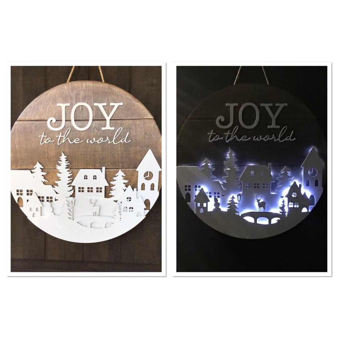 Christmas Village Light up Svg/christmas Silhouette SVG/18 in Door ...