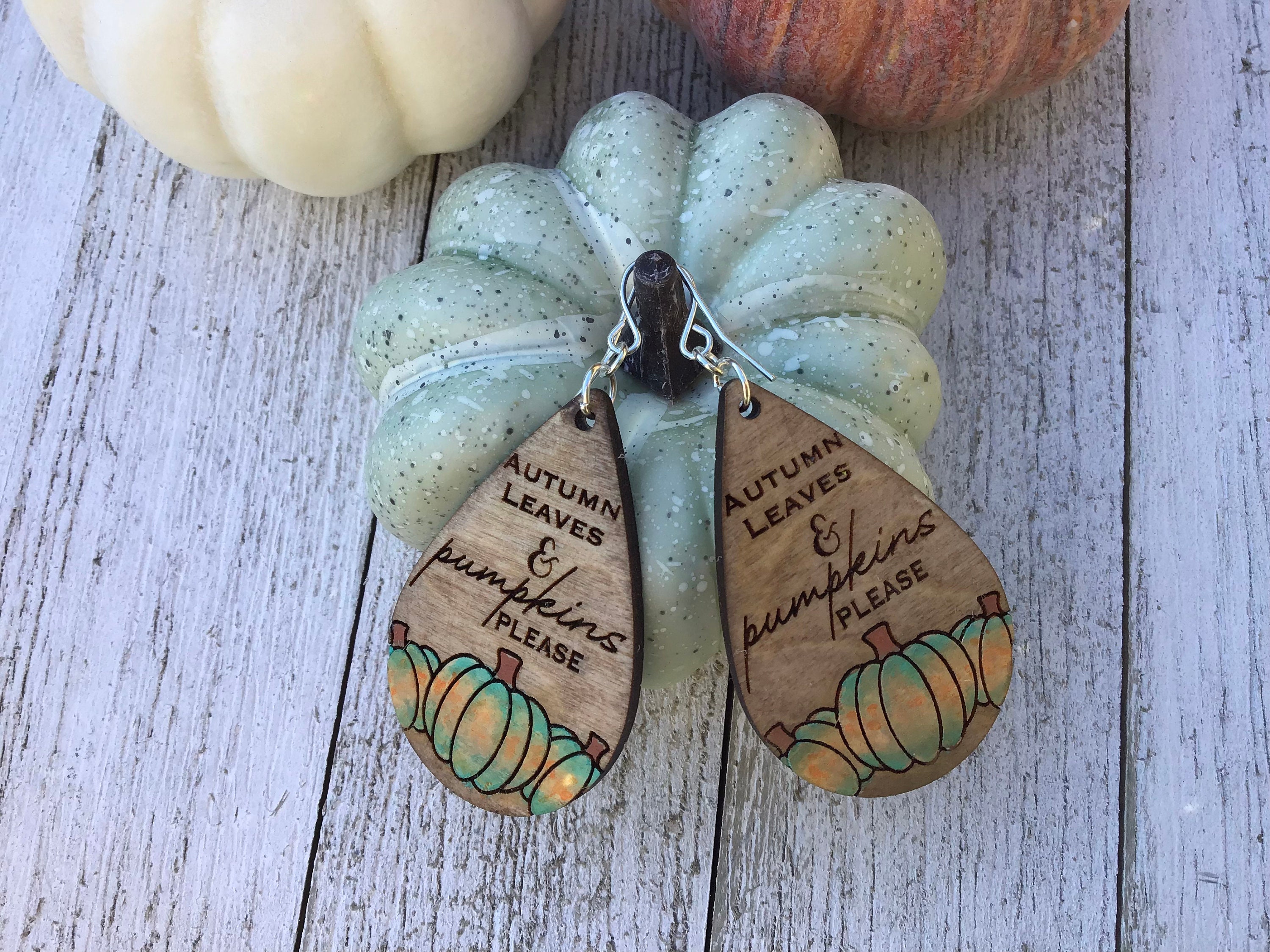 Fall Themed Earring Svg/autumn Earring Svg/laser Earring - Etsy