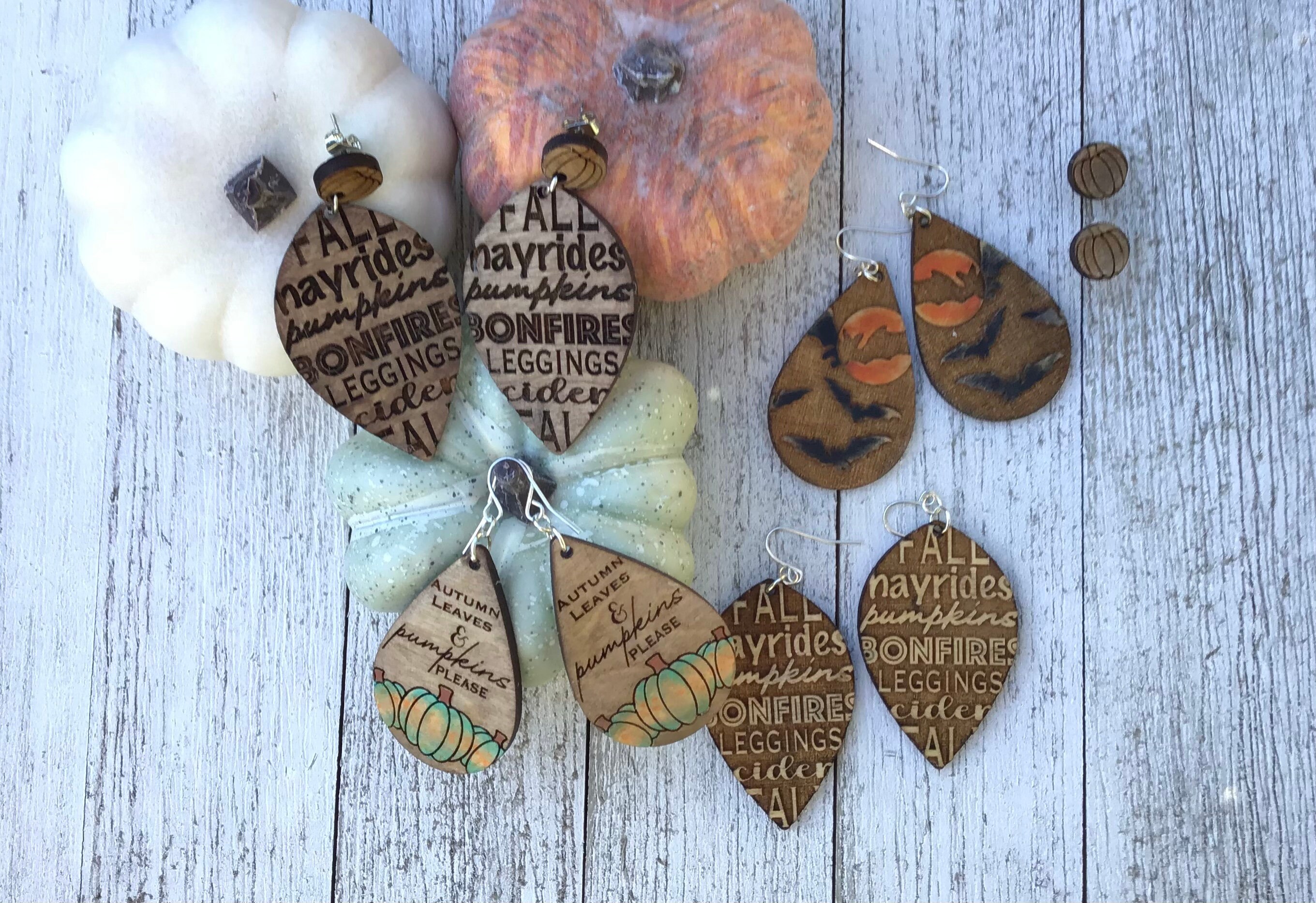 Fall Themed Earring Svg/autumn Earring Svg/laser Earring - Etsy