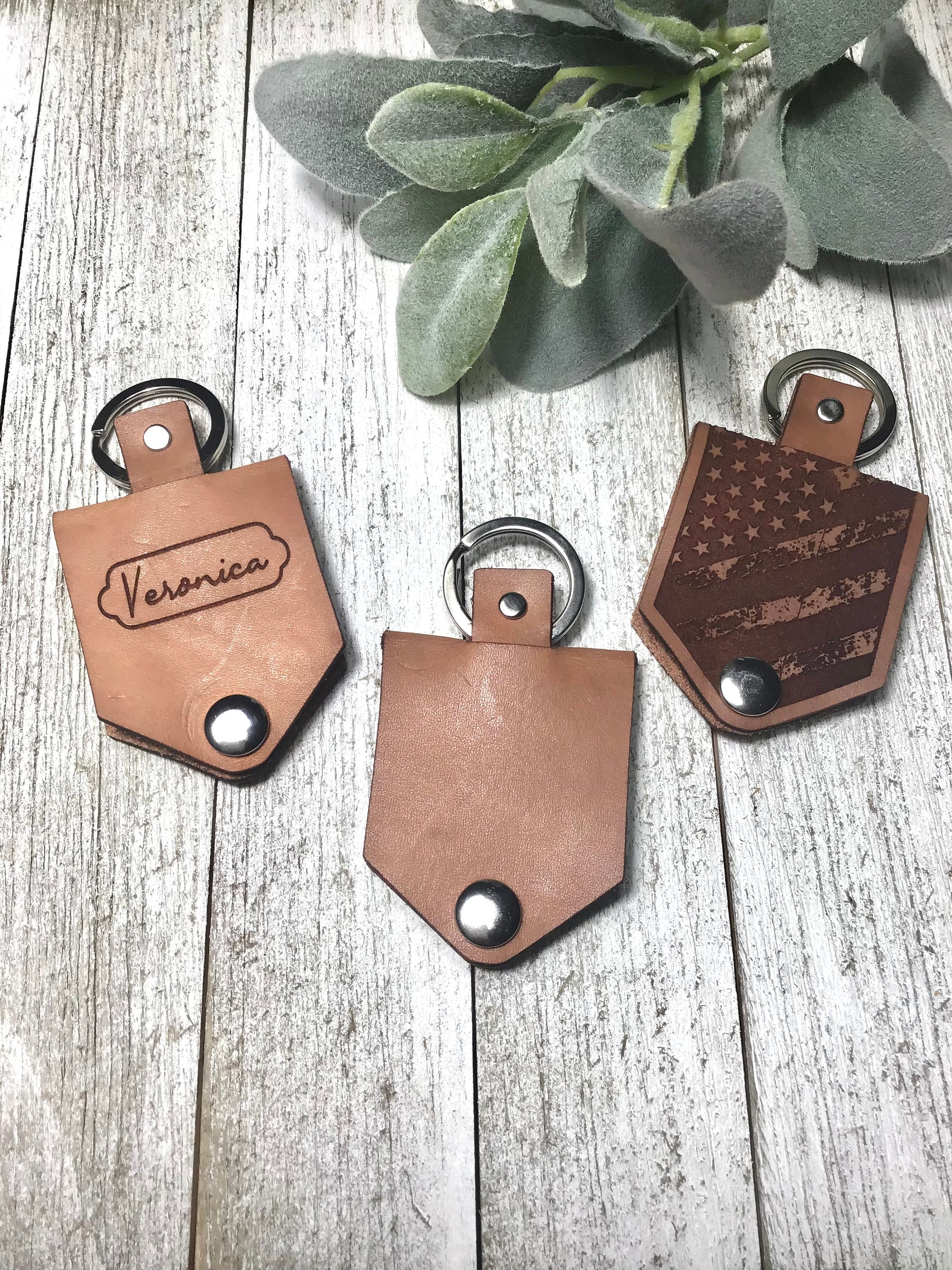 Leather Keychain Svg/keychain With Tab/customizable Keychain - Etsy