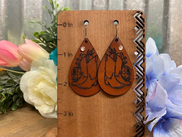 Cowgirl Themed Earring Svg/country Earring Svg/laser Earring - Etsy