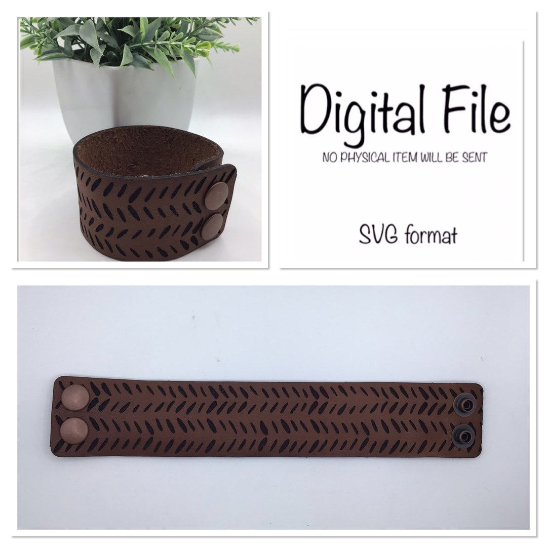 Boho Abstract Leather Cuff Bracelet Svg/tribal Leather Cuff Svg/leather ...
