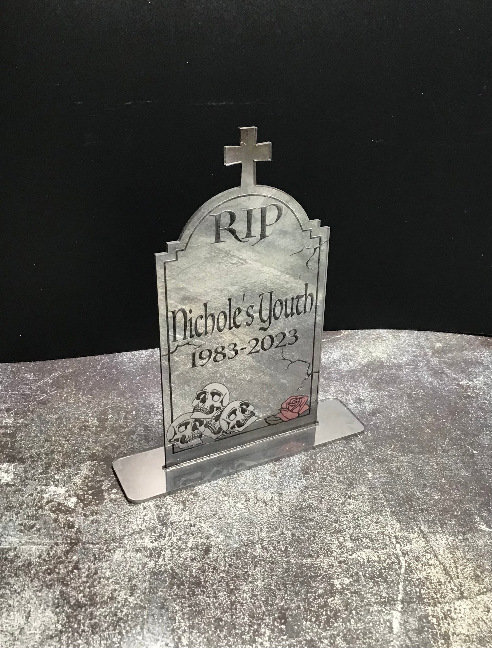 Tombstone Centerpiece Svg/funny Birthday Sign/over the Hill Svg ...