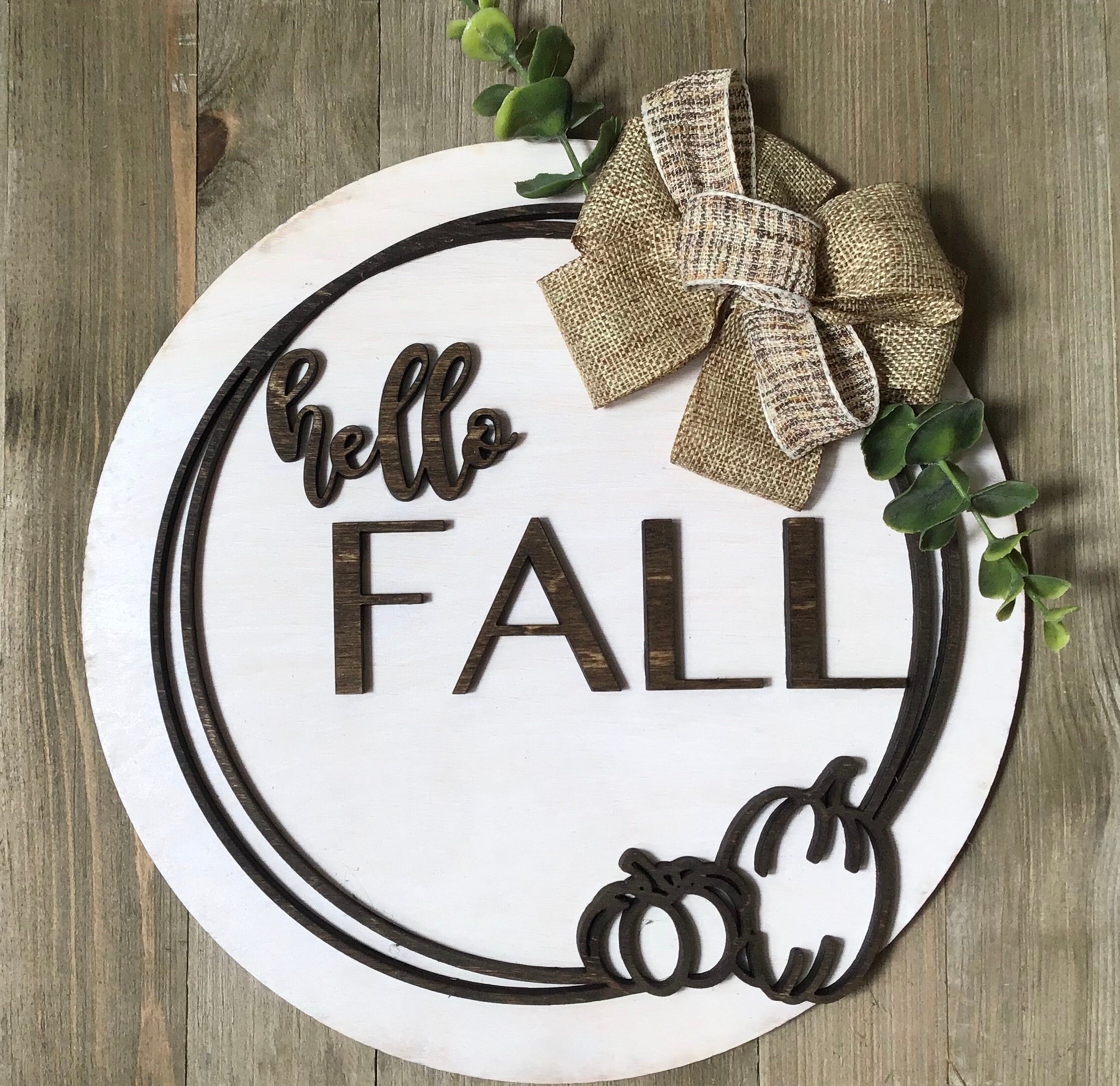 Wood Round SVG/ Fall Door Hanger SVG/ Fall Decor Laser File/ - Etsy Finland