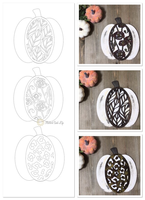Fall Pumpkin SVG/ Fall Decor SVG/ Fall Decor Laser File/ Fall - Etsy