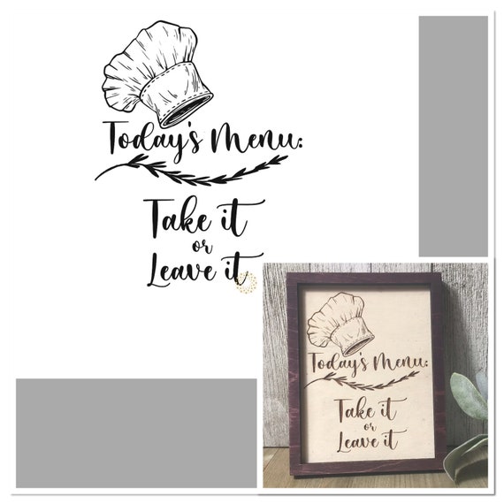 Digital File/ SVG/ Kitchen Design/ Menu SVG/ Glowforge File/ | Etsy