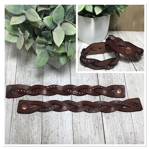 Leather mystery braid cuff store