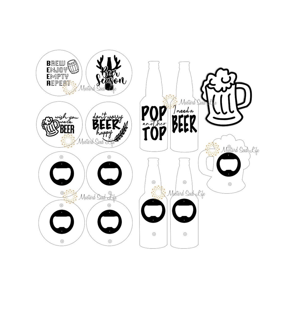 Beer Bottle Opener SVG/ Bottle Opener Laser File/ Bottle - Etsy