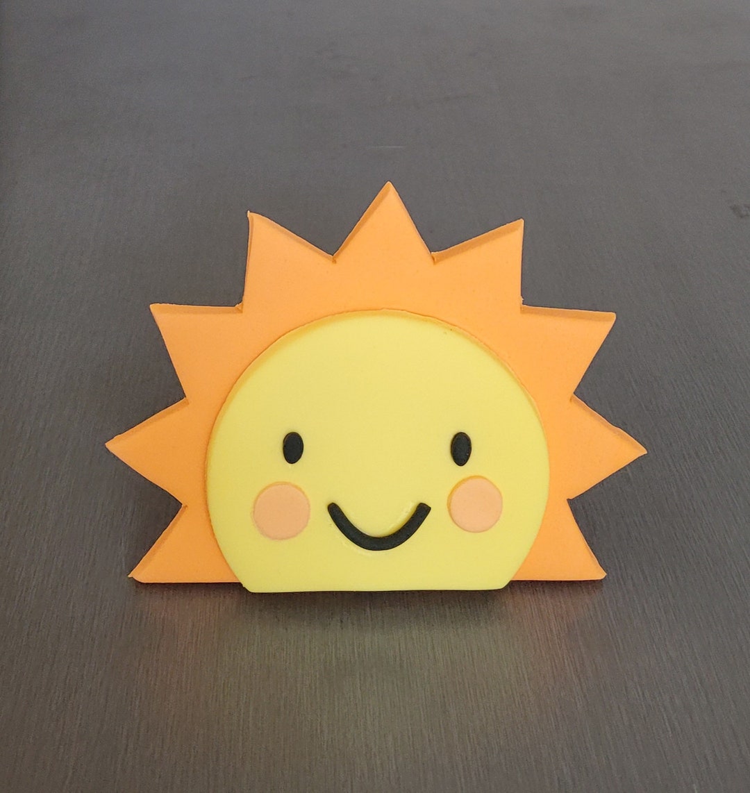 1 X Sun (3/4) Cake Topper, Fondant Icing Sun Cake Decoration, Ray of ...