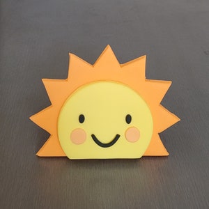 1 X Sun (3/4) Cake Topper, Fondant Icing Sun Cake Decoration, Ray of ...