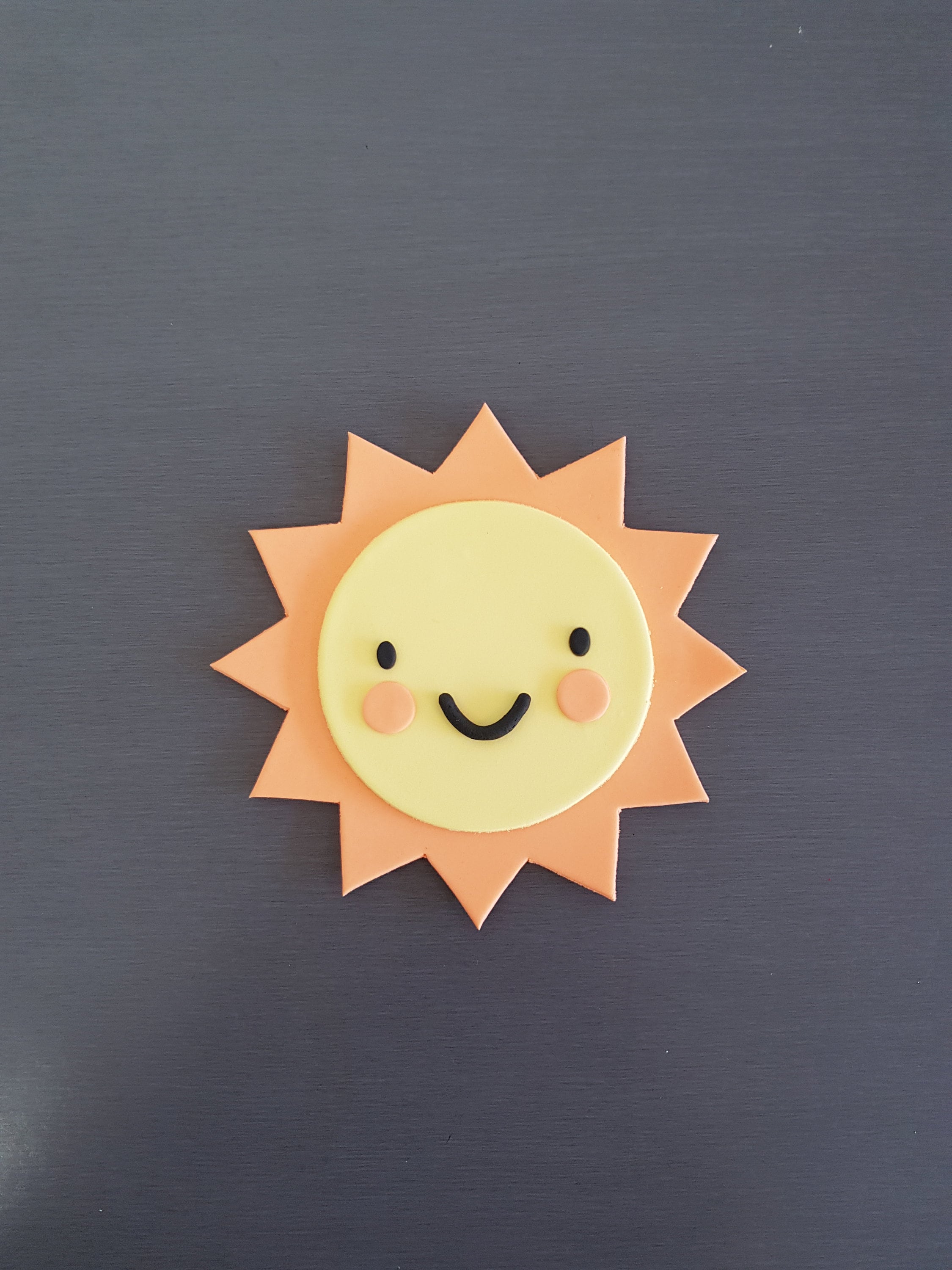 1 X Sun Cake Topper, Fondant Icing Sun Cake Decoration, Ray of Sunshine ...