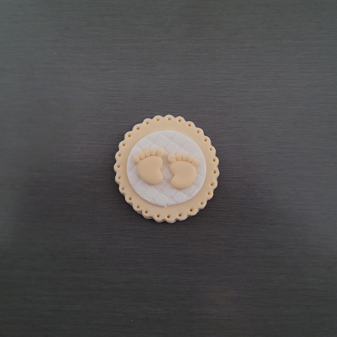 6 X Baby Feet Cupcake Toppers, Fondant Baby Shower Cupcake Toppers ...