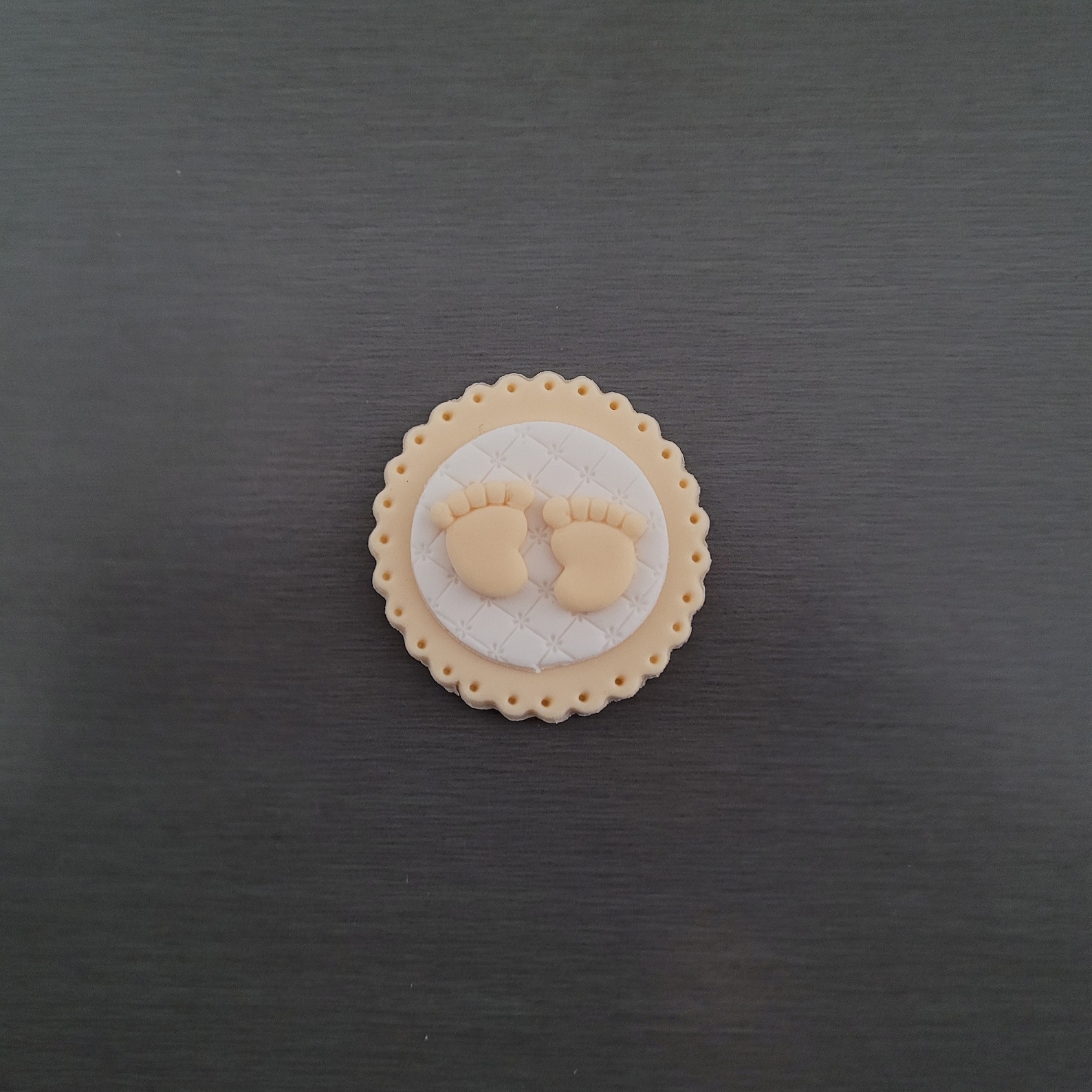 6 X Baby Feet Cupcake Toppers, Fondant Baby Shower Cupcake Toppers ...