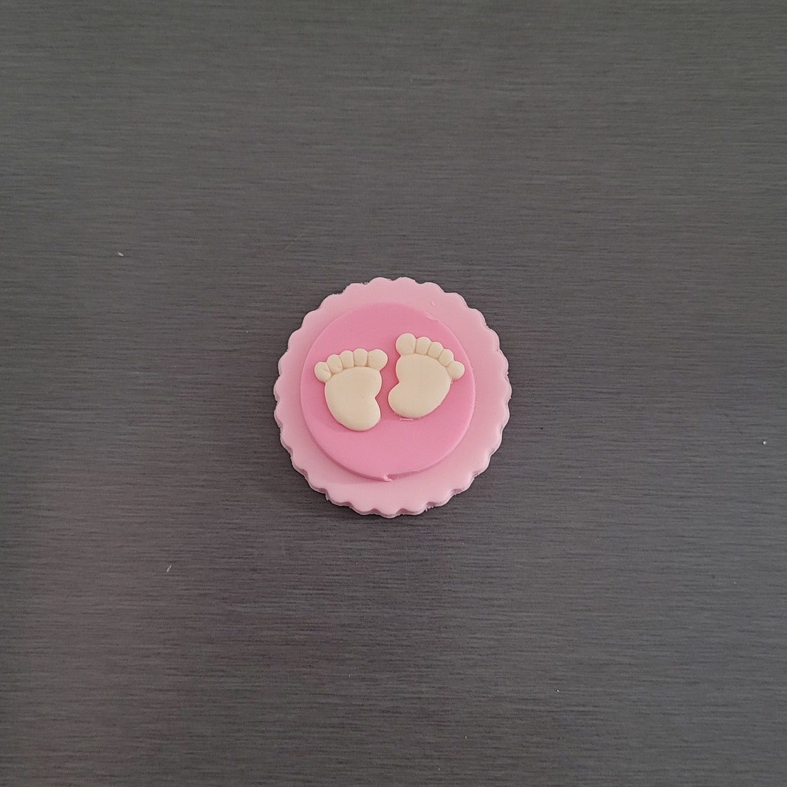 6 X Baby Feet Cupcake Toppers, Fondant Baby Shower Cupcake Toppers ...