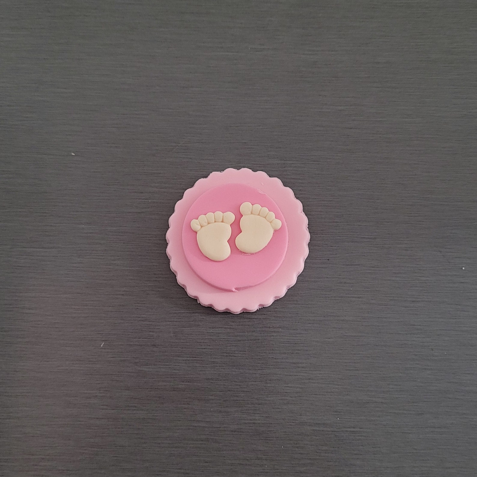 6 X Baby Feet Cupcake Toppers, Fondant Baby Shower Cupcake Toppers ...