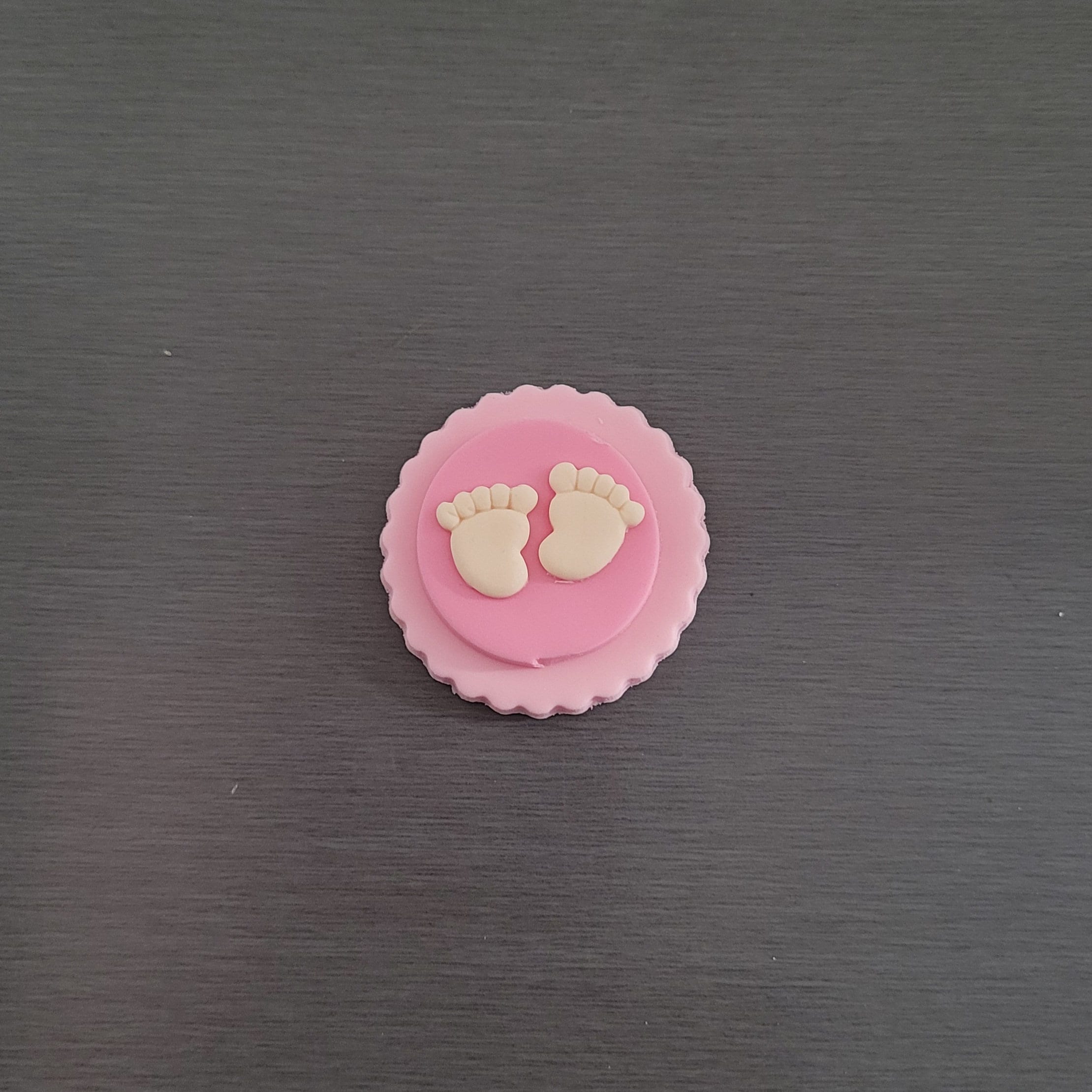 6 X Baby Feet Cupcake Toppers, Fondant Baby Shower Cupcake Toppers ...