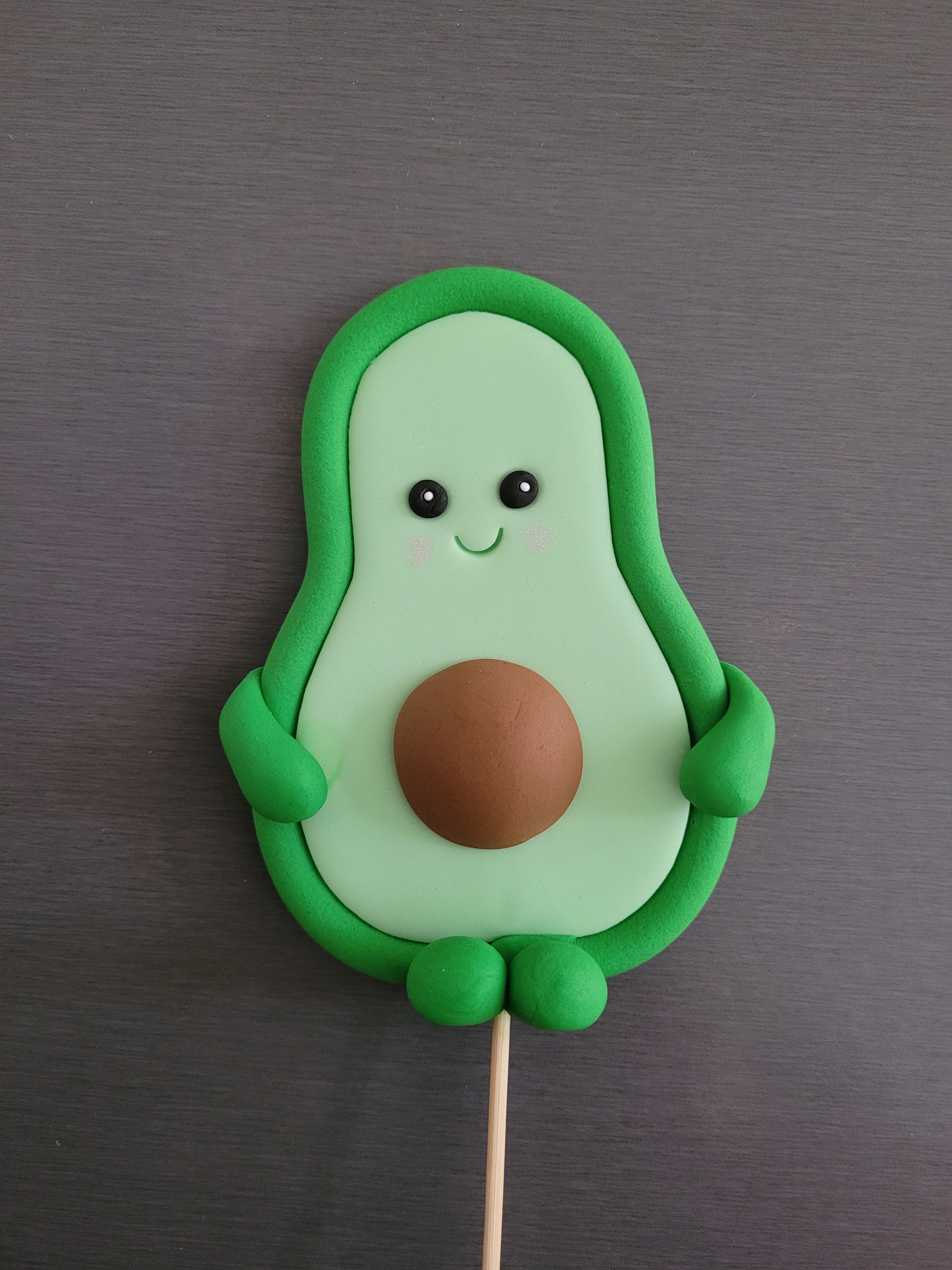 1 X Avocado Cake Topper, Avocado Cake Decorations, Fondant Icing Avo ...
