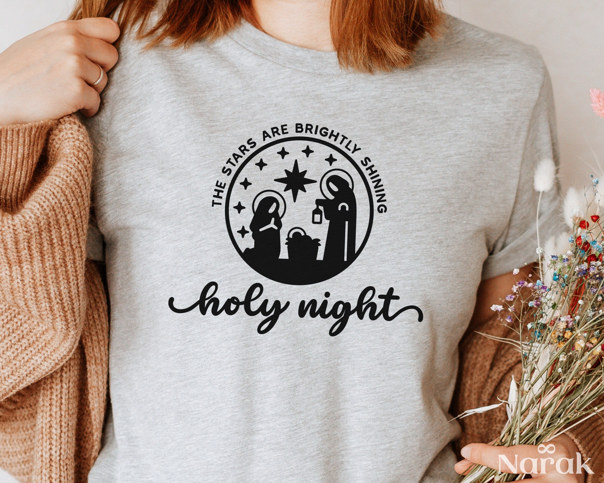 O Holy Night SVG PDF PNG, Nativity Scene Svg, Christmas Scene Svg ...