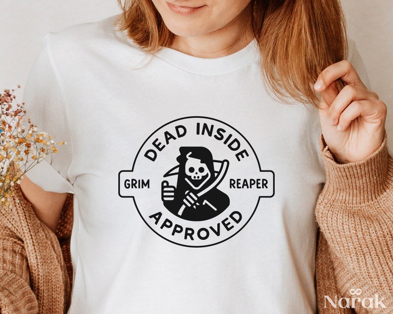 Dead Inside SVG PDF PNG Grim Reaper Svg Halloween Svg - Etsy