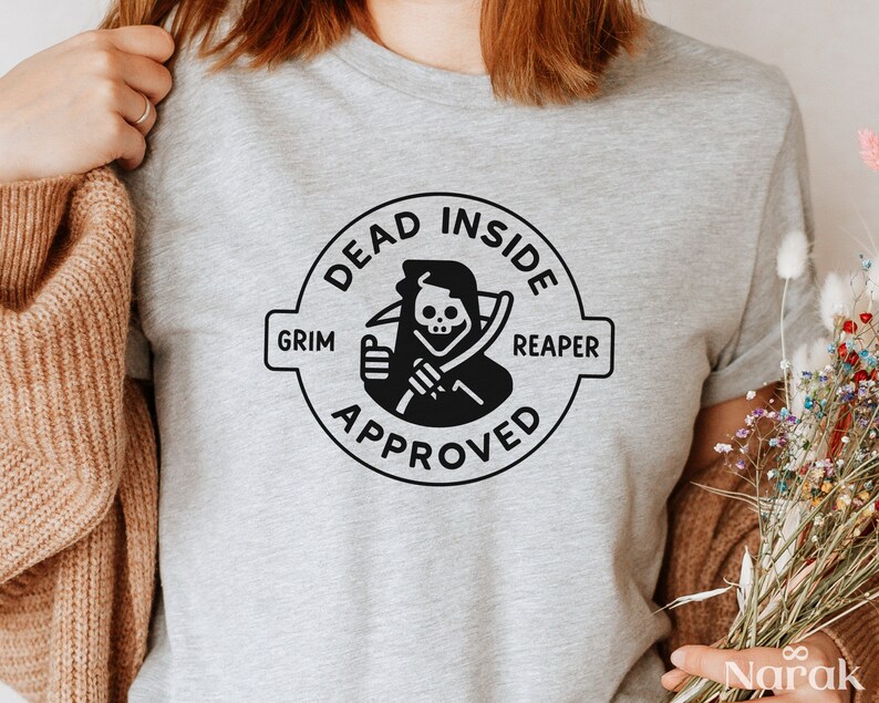 Dead Inside SVG PDF PNG Grim Reaper Svg Halloween Svg - Etsy