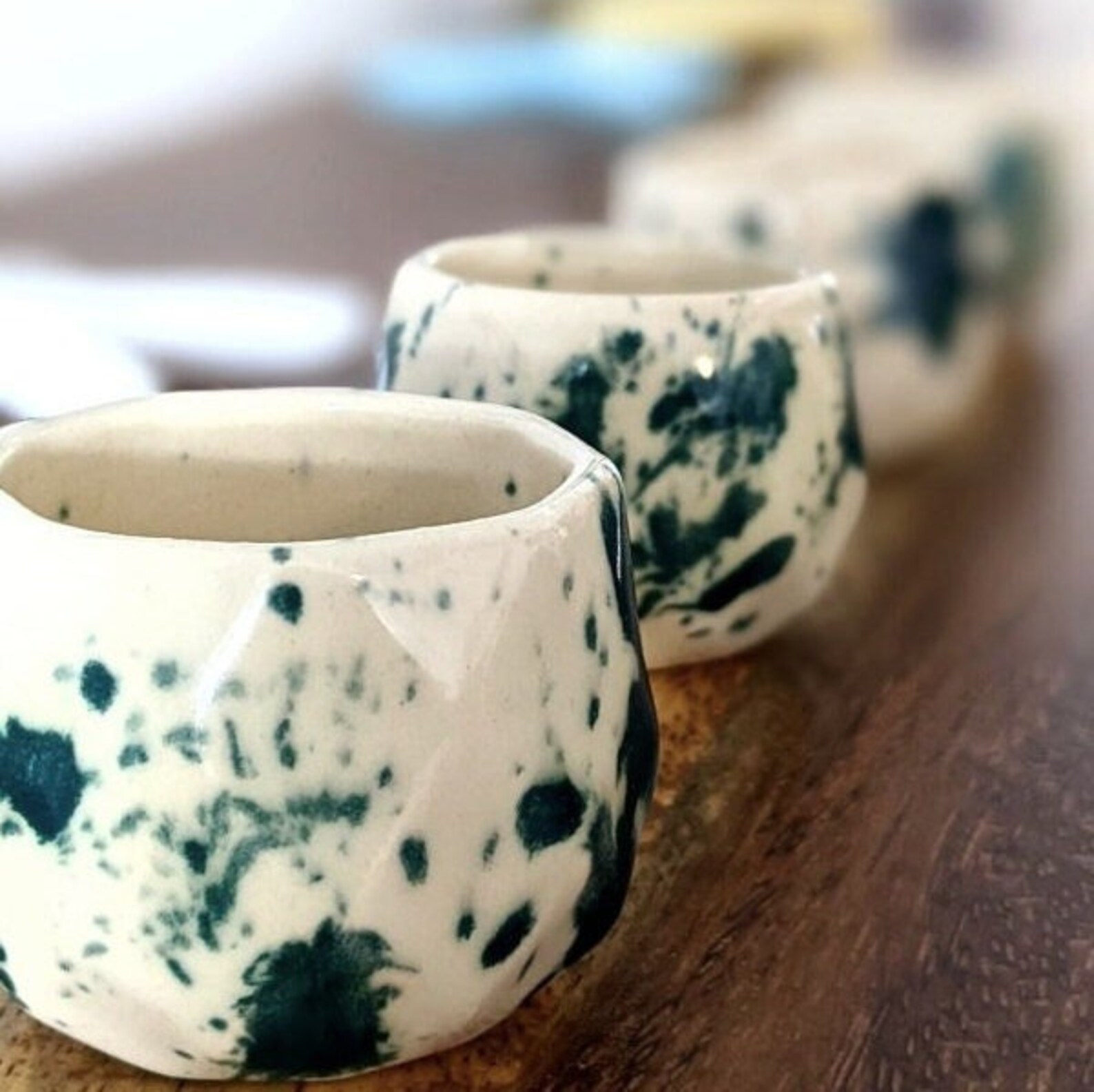 Mexican Handmade Olivia Mezcal Ceramic Shot Glasses W/ Serving Tray ...