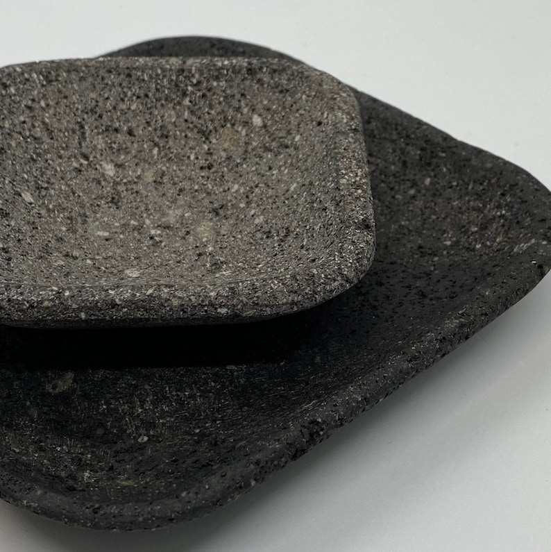 Authentic Mexican Volcanic Rock Dinner Plates Set. Serving Plates ...