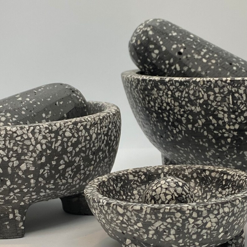 Kit of 3 Mexican "molcajetes" Pestle & Mortar Ideal Decoration or Use ...