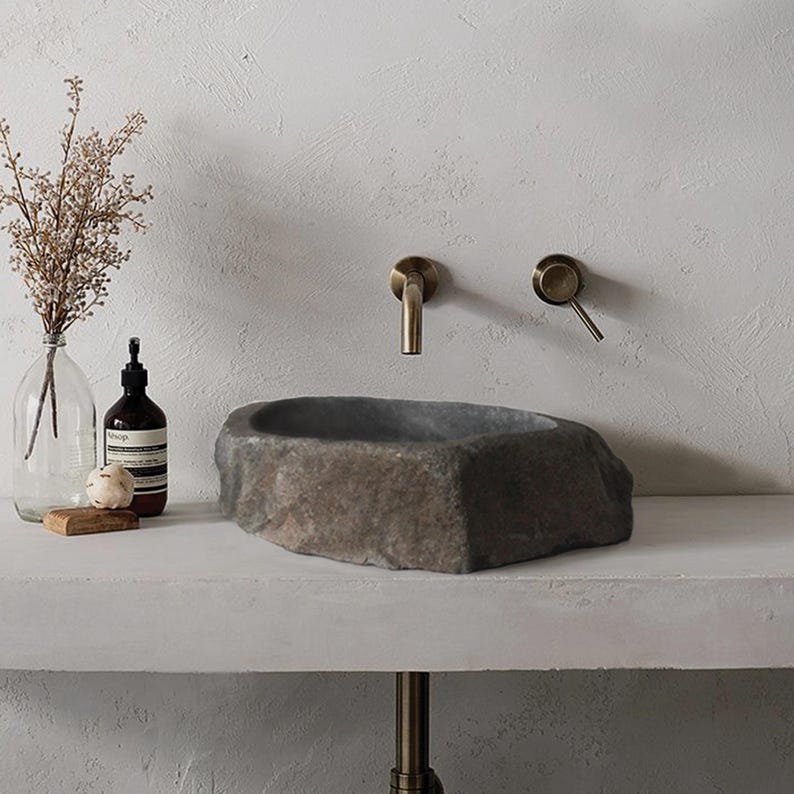 Rio Natural River Stone Vessel Sink Washbasin. High Quality 100% ...