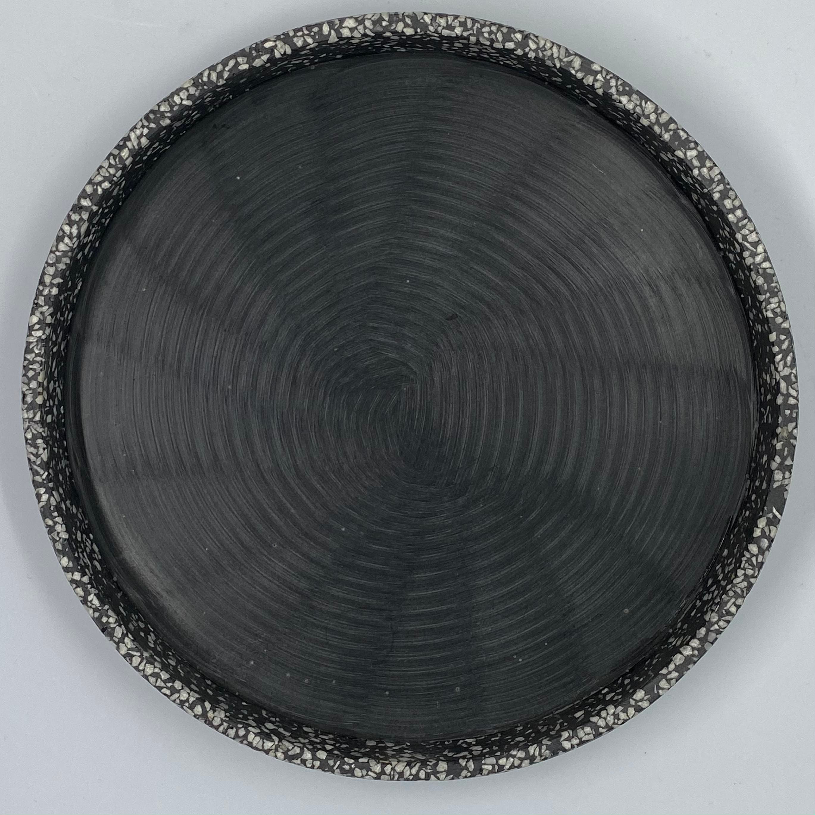 Marble Stone Round Dinner Plates Set. Authentic Mexican Black | Etsy