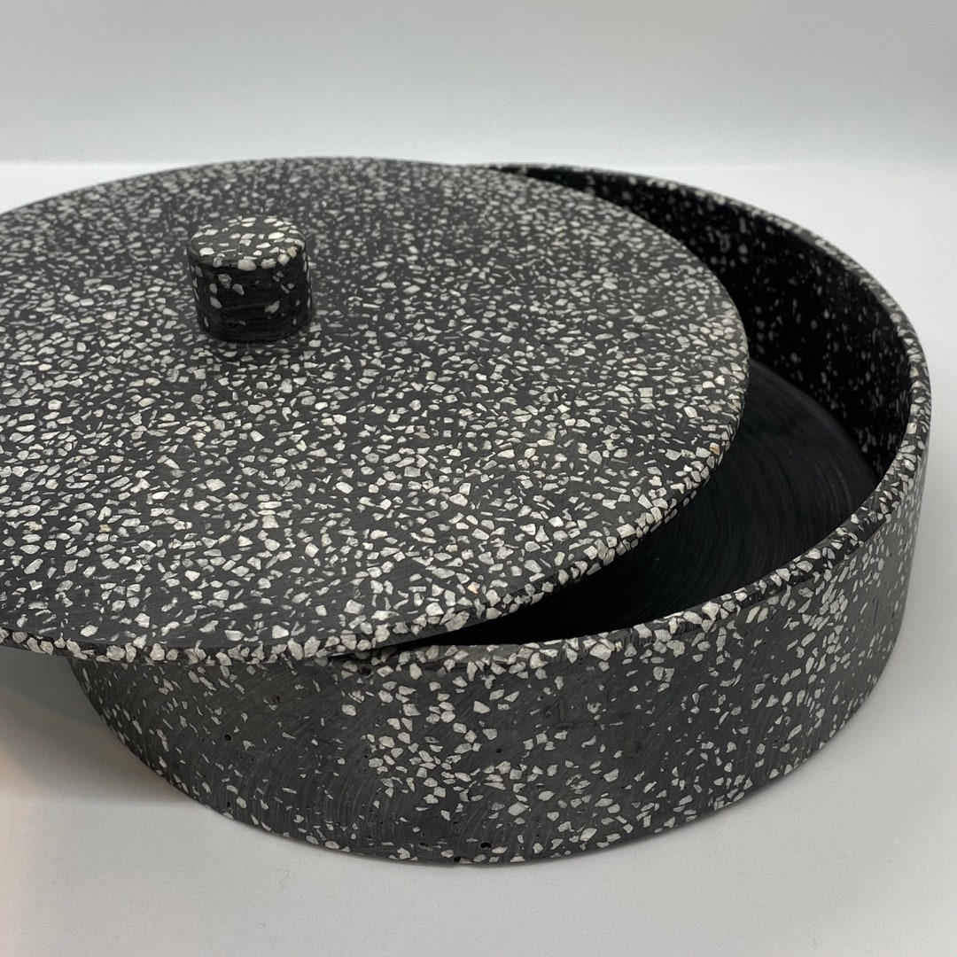 Marmolina Tortilla Warmer - Authentic Mexican Black White Marble Stone ...