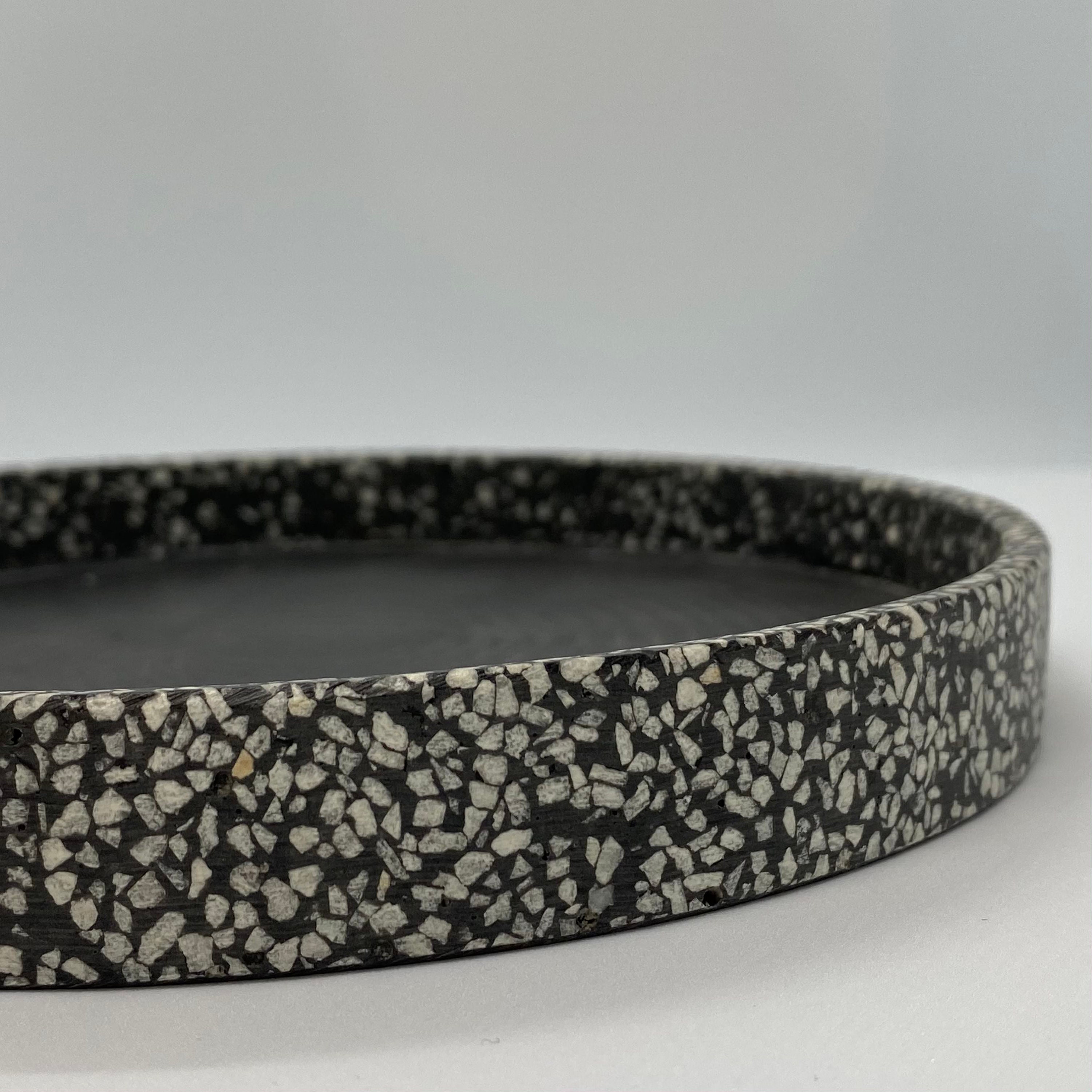 Marble Stone Round Dinner Plates Set. Authentic Mexican Black | Etsy