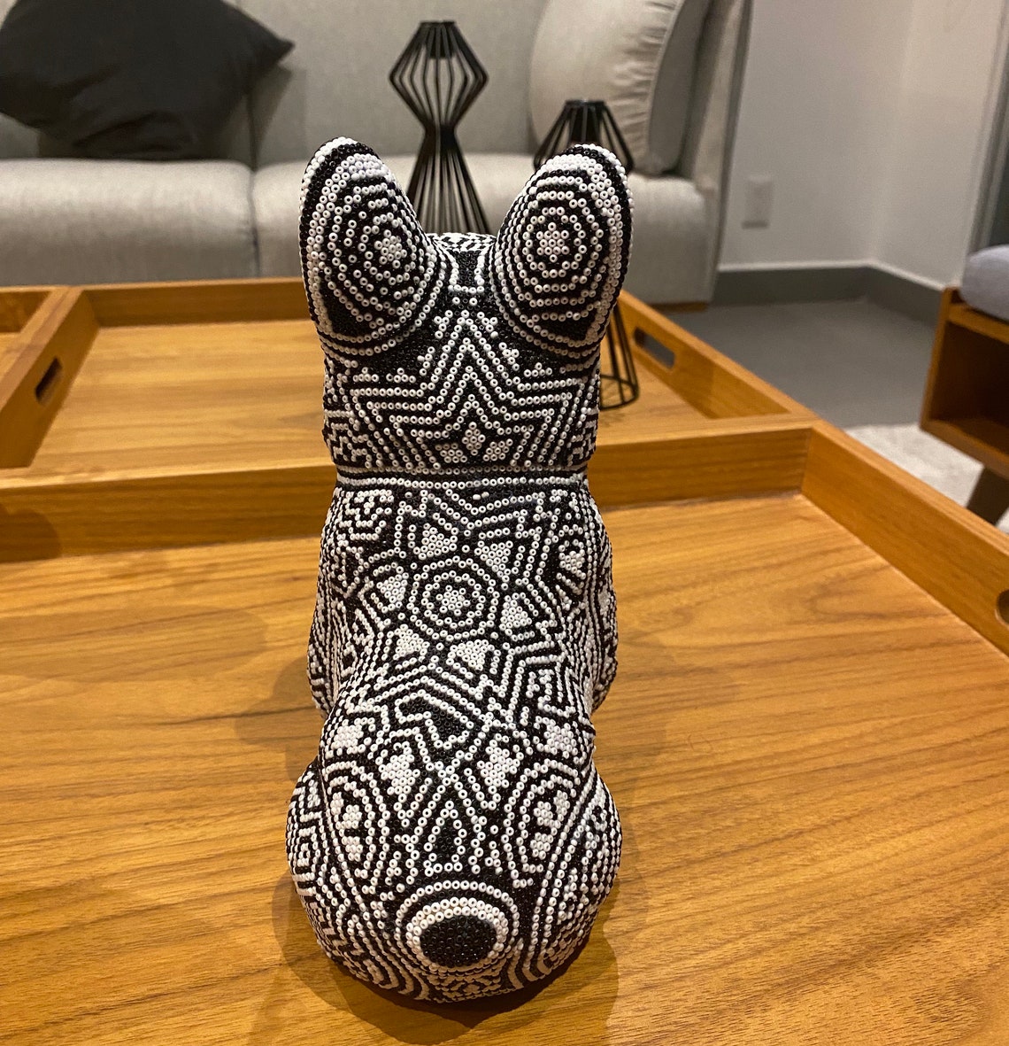 Handcrafted Original Mexican Huichol Beadwork French Bulldog. Mexican ...