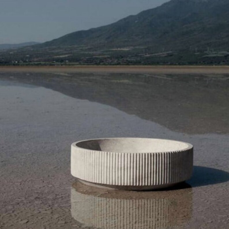 Arena Sand Round Natural Marble Stone Vessel Sink Washbasin. - Etsy