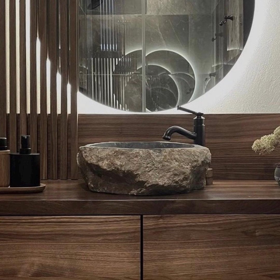 Rio Natural River Stone Vessel Sink Washbasin. High Quality 100% ...