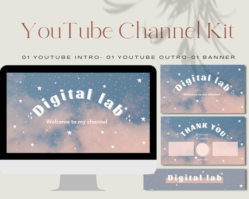 Custom Animated Youtube Intro Youtube Outro Youtube Banner | Etsy