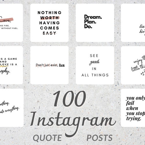 100 Instagram Post Quotes Social Media Quotes Motivational - Etsy