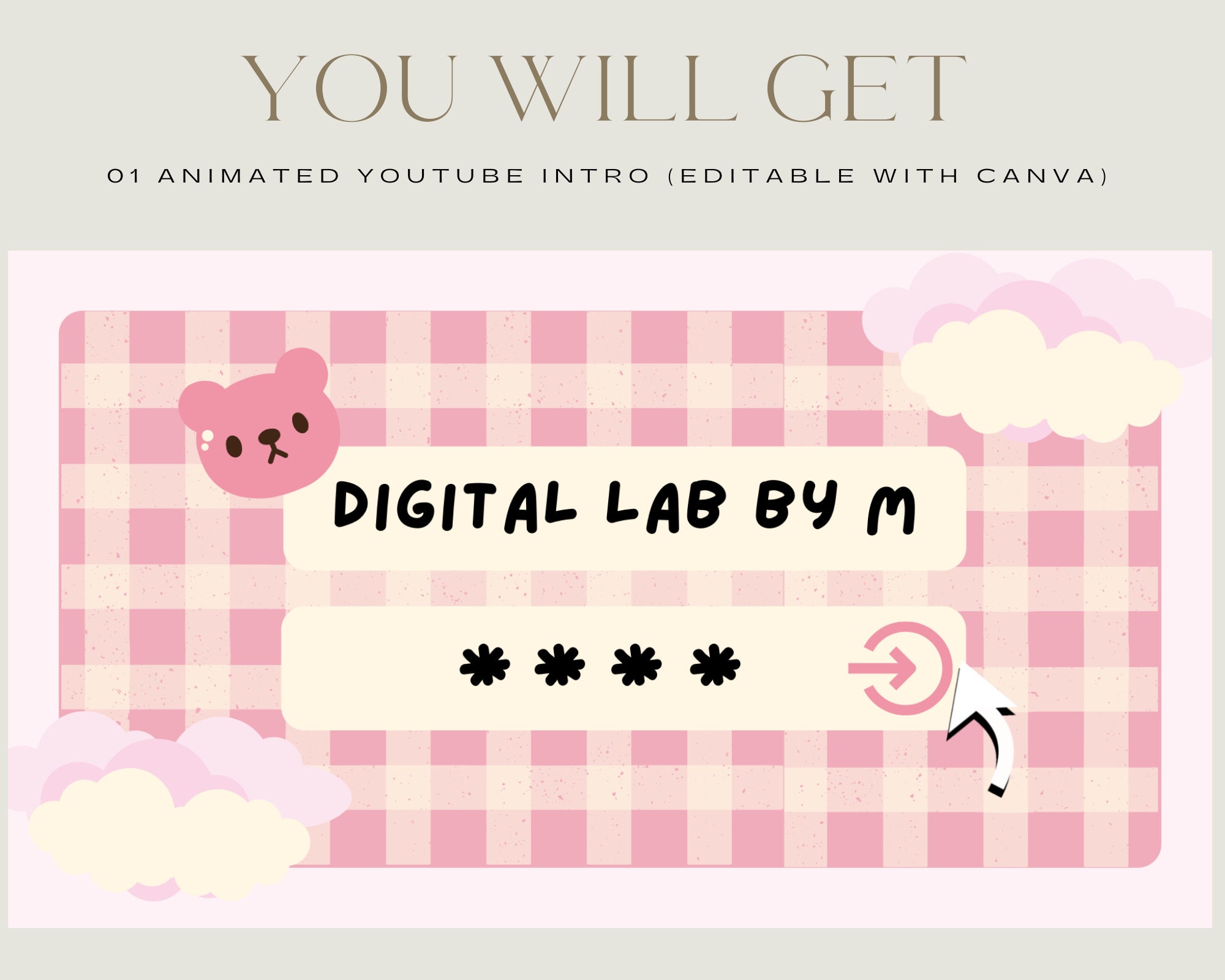 Aesthetic Custom Animated Youtube Intro Outro Youtube Banner - Etsy