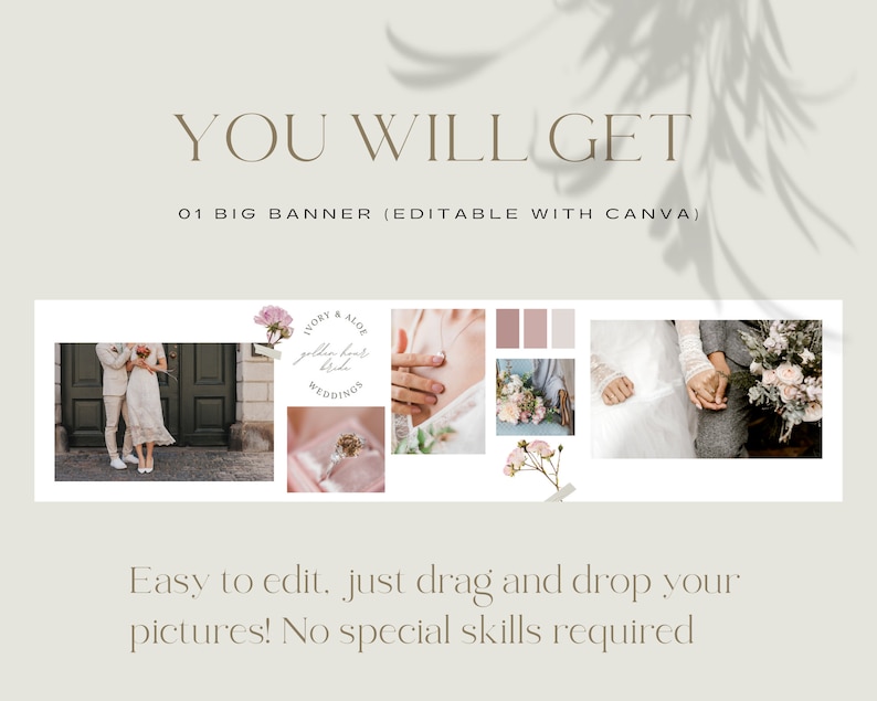 Aesthetic Etsy Banner Template Diy Etsy Canva Template Etsy Branding