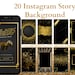 20 Gold & Black Instagram Story Templates Premium Golden | Etsy