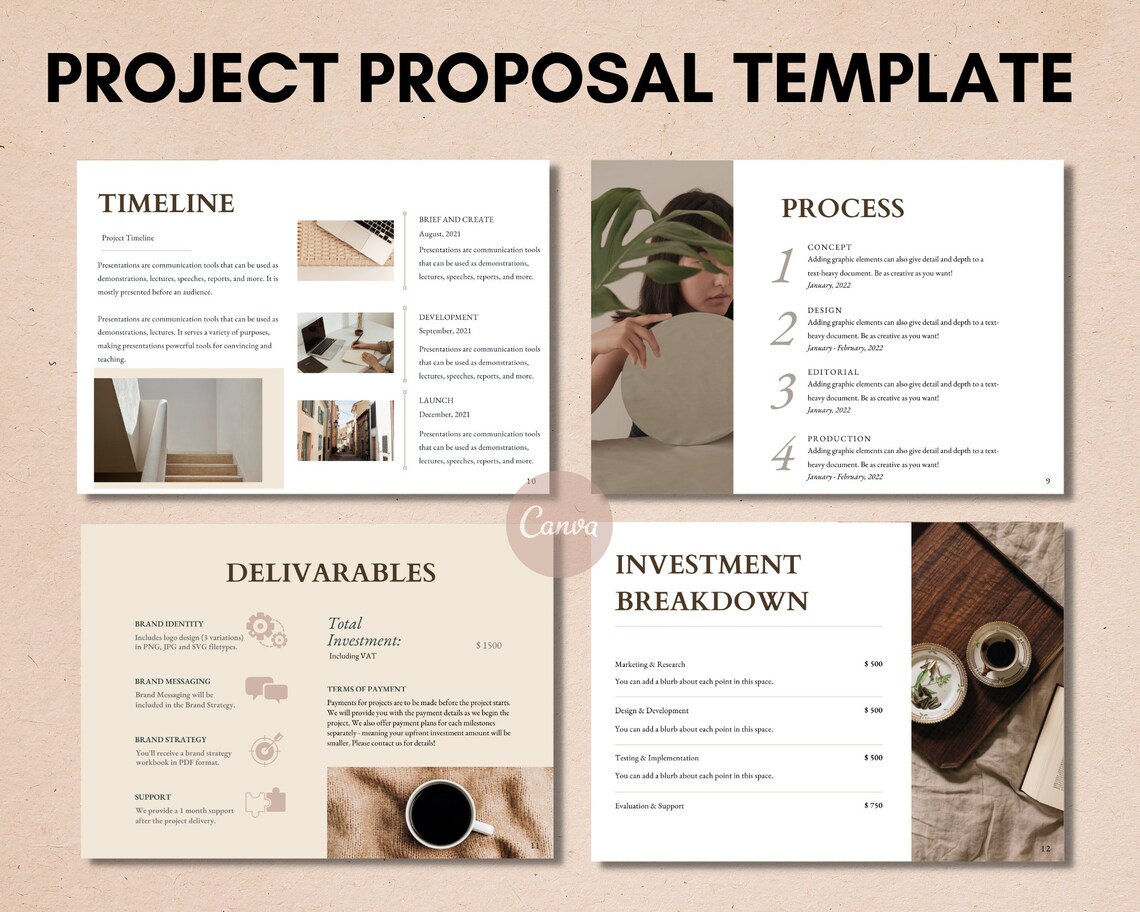 Client Project Proposal Canva Template Business Proposal | Etsy