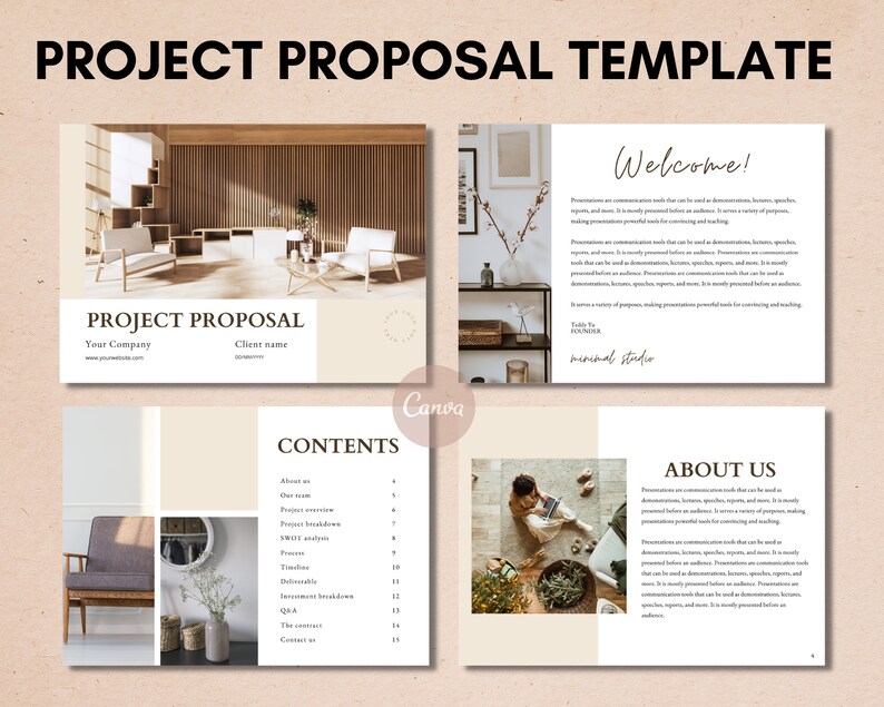 Client Project Proposal Canva Template Business Proposal | Etsy