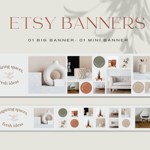 Aesthetic Etsy Banner Template Diy Etsy Canva Template Etsy Etsy