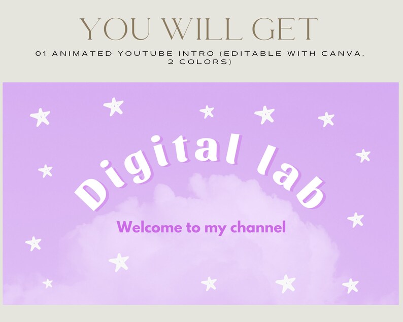 Aesthetic Custom Animated Youtube Intro Outro Youtube Banner - Etsy