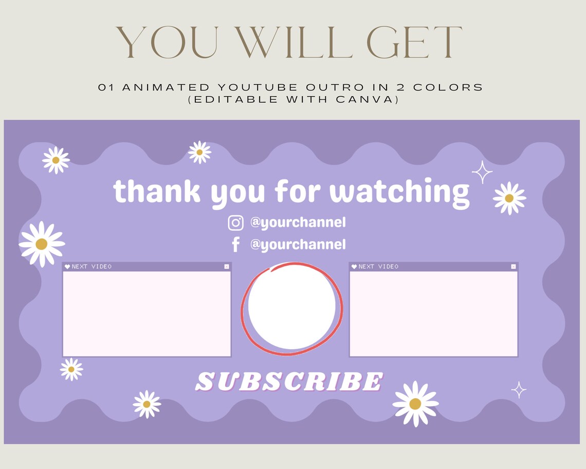 Custom Animated Youtube Intro Youtube Outro Youtube Banner - Etsy