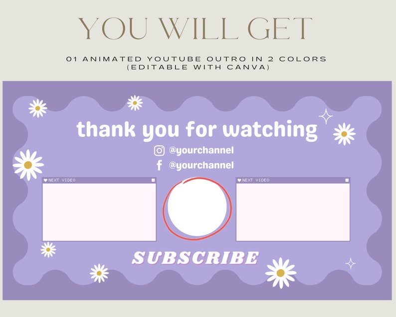 Custom Animated Youtube Intro Youtube Outro Youtube Banner - Etsy