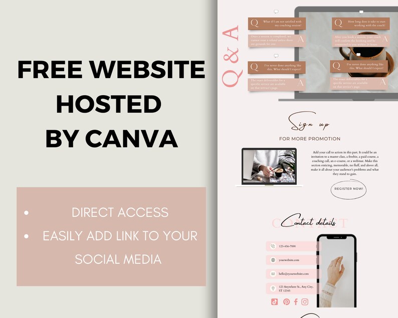 Sales Page Template Online Course Launch Template Canva - Etsy