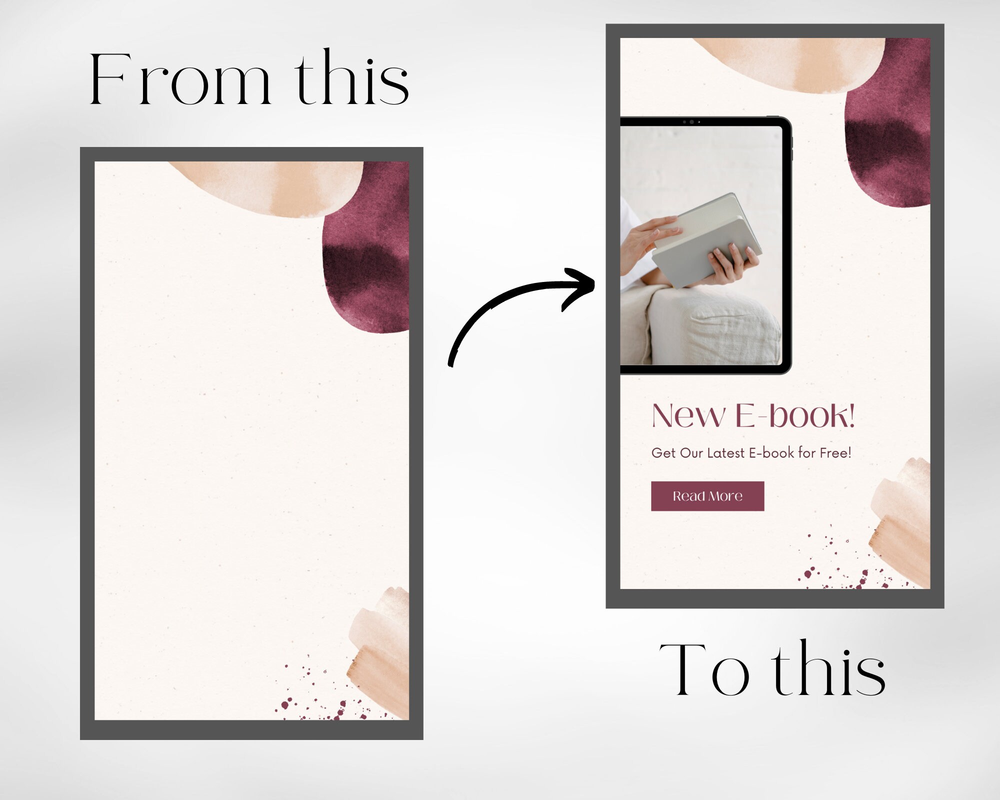 20 Watercolor Boho Instagram Story Templates Minimalist Story | Etsy